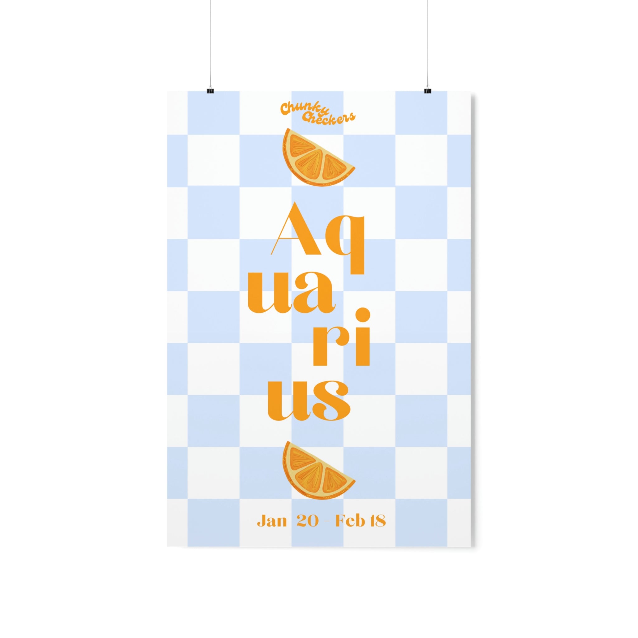 Aquarius Poster – Chunky Checkers